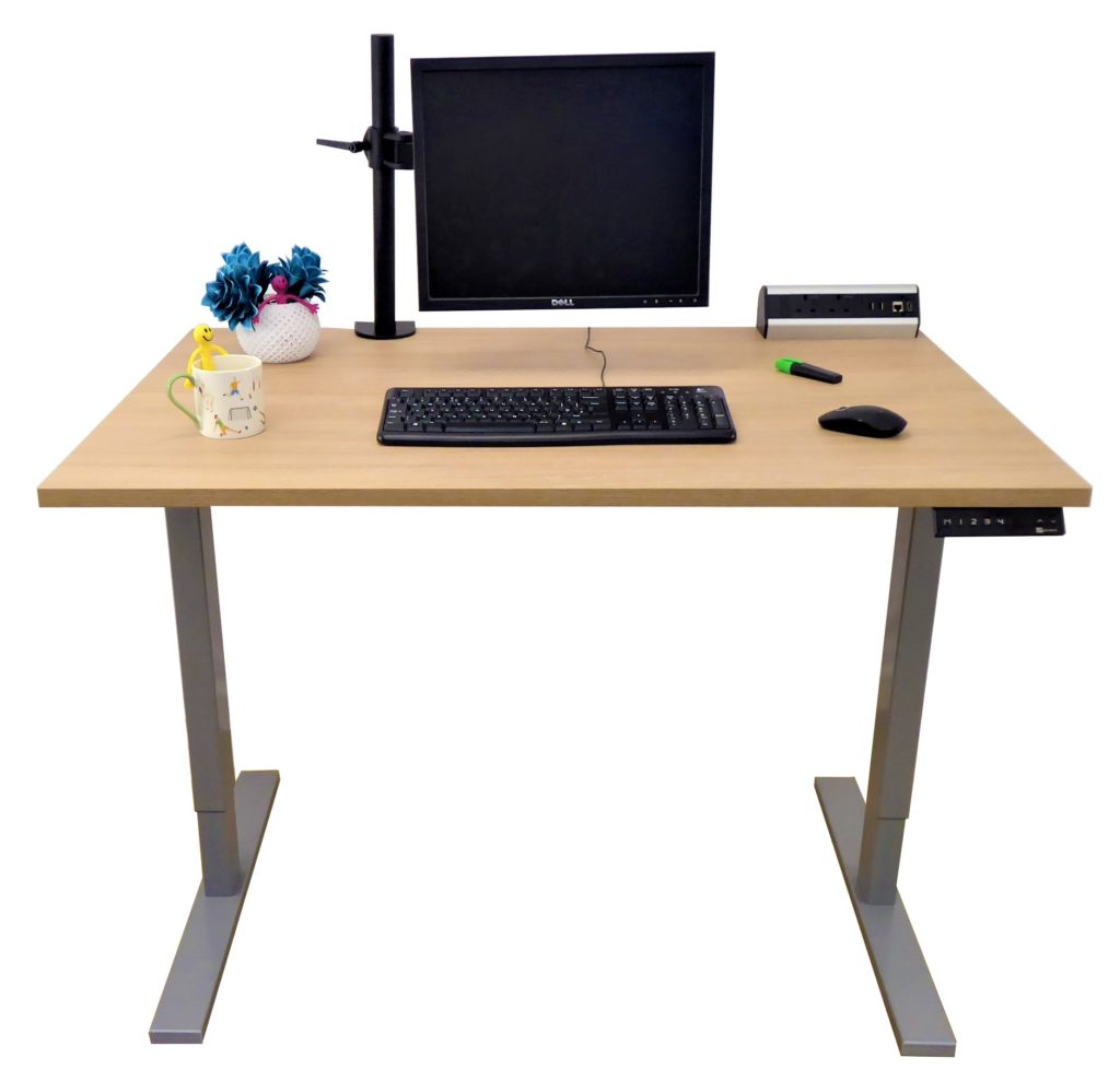 Light Oak Electric Standing Desk - UPstandesk