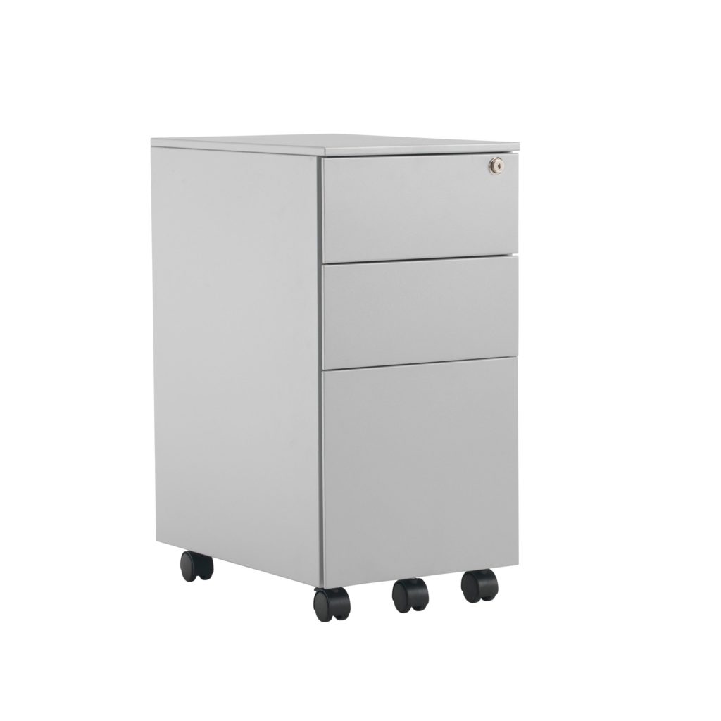 Slimline Steel Mobile Pedestal | Compact & Secure Office Storage