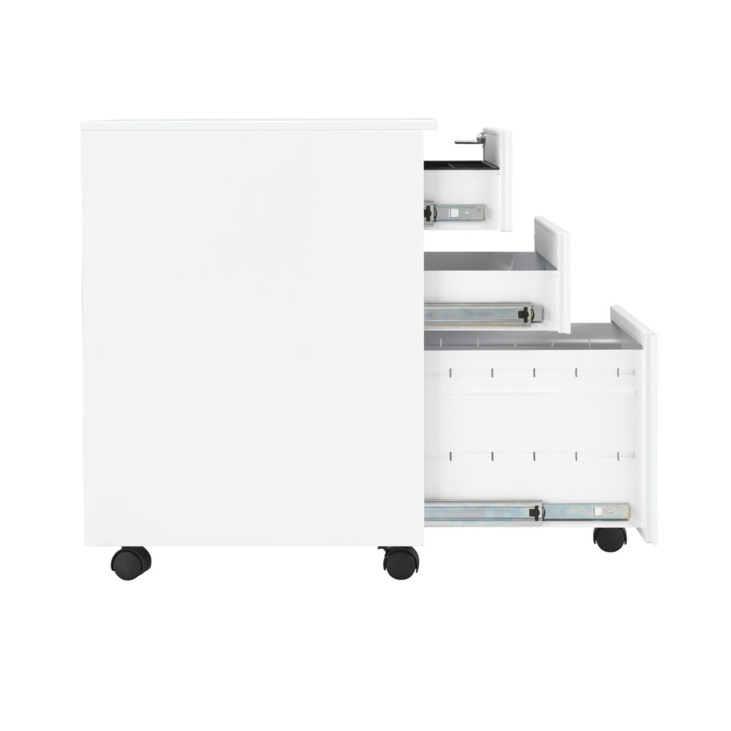Slimline Steel Mobile Pedestal | Compact & Secure Office Storage