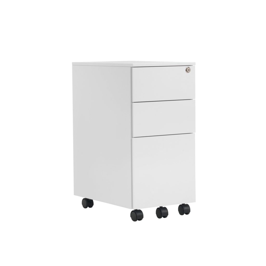 Slimline Steel Mobile Pedestal | Compact & Secure Office Storage