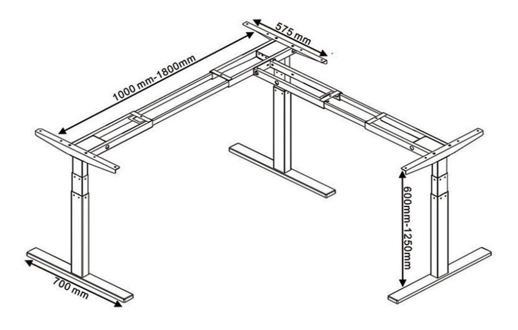 90 Degree Workstation Electric Standing Desk - Floyds Office Furniture ...