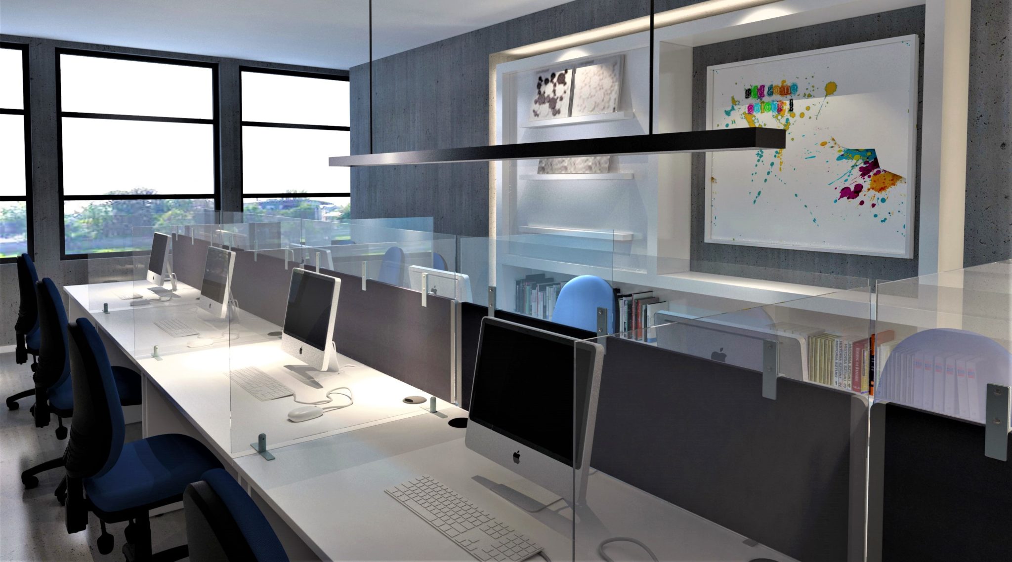 Acrylic Topper Screen | Protective Desk Divider