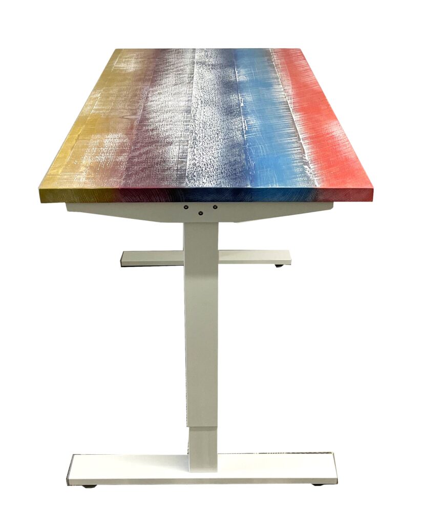 U3 Rustic Pine Rainbow Solid Wood Standing Desk