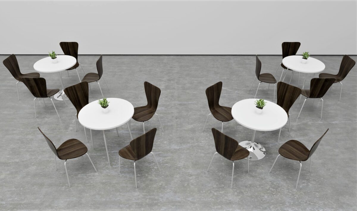 Ellipse 800 Trumpet Base Table - Floyds Office Furniture, Hampshire, UK.